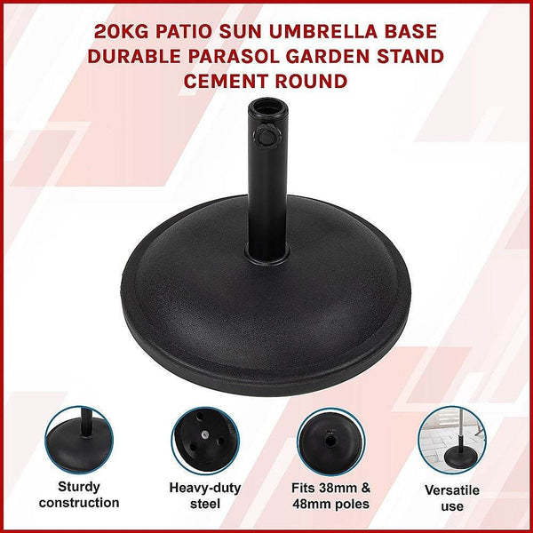 20kg Patio Sun Outdoor Umbrella Base | Outdoorium