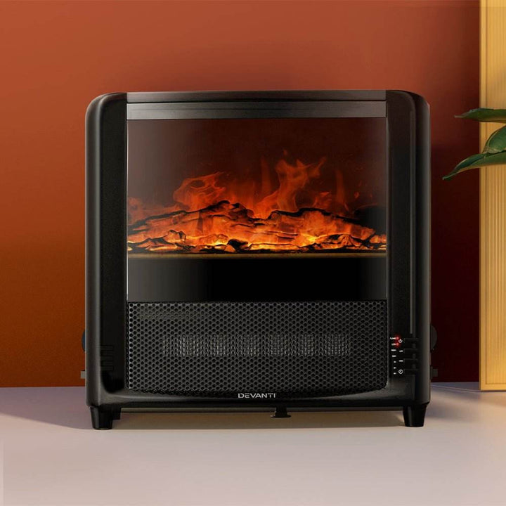 Devanti Electric Fireplace Fire Heaters 2000W - Outdoorium