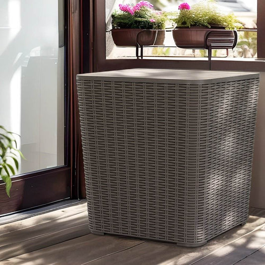 Gardeon Outdoor Storage Box 43L Container Side Table Garden Bench Tool ...