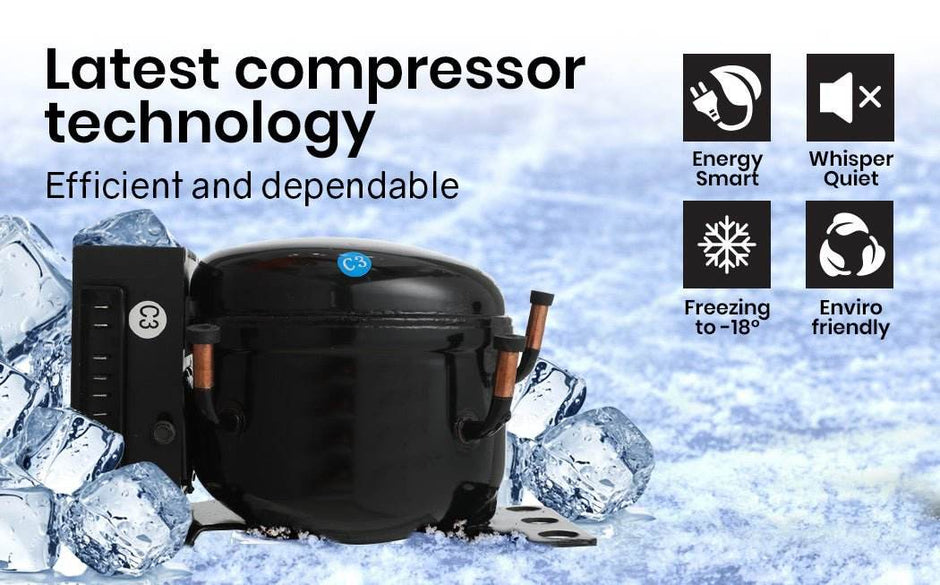 GECKO 95L Portable Upright Fridge, 12V/24V for Motorhome, Caravan ...