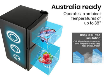 GECKO 95L Portable Upright Fridge, 12V/24V for Motorhome, Caravan ...