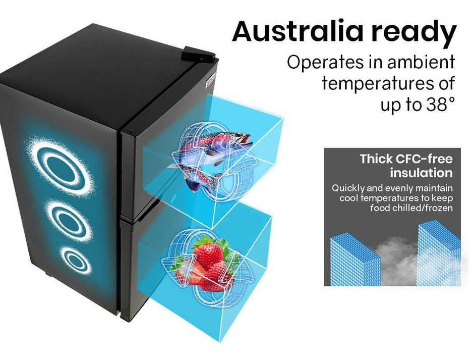 GECKO 95L Portable Upright Fridge, 12V/24V for Motorhome, Caravan ...