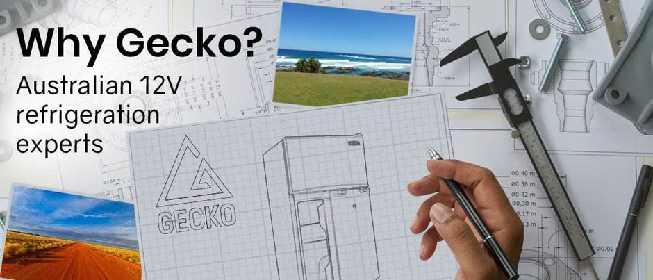 GECKO 95L Portable Upright Fridge, 12V/24V for Motorhome, Caravan ...