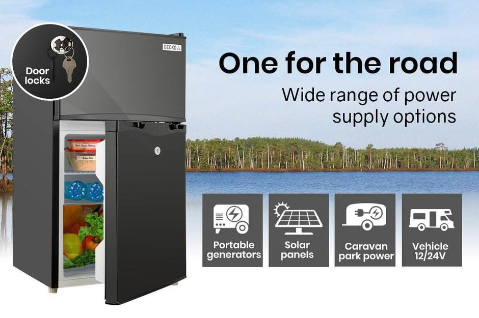 GECKO 95L Portable Upright Fridge, 12V/24V for Motorhome, Caravan ...