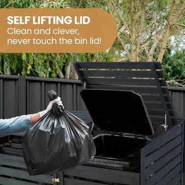 Double Wood Wheelie Bins Storage Shed with 2 Doors – Outdoorium