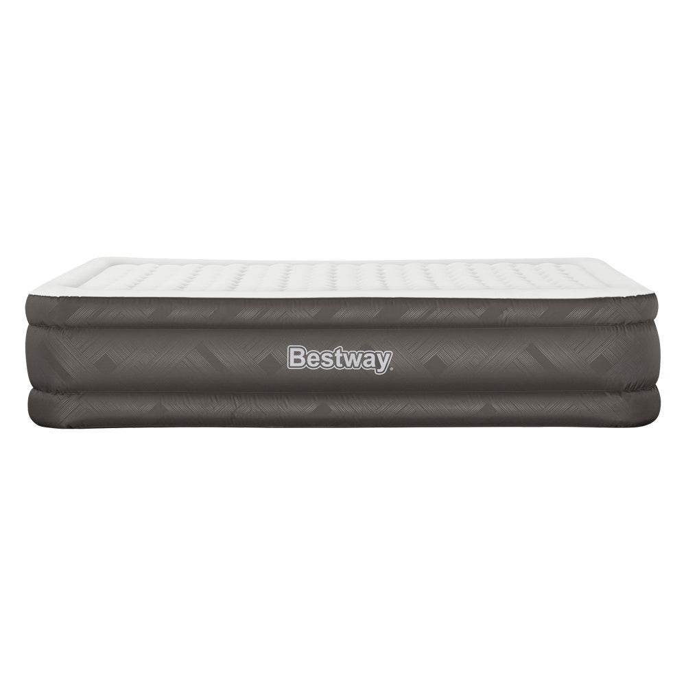 Bestway Air Mattress Queen Inflatable Bed 46cm Airbed Grey - Outdoorium