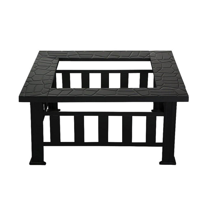 BBQ Fire Pit Table Grill Outdoor Wood Burning - Outdoorium