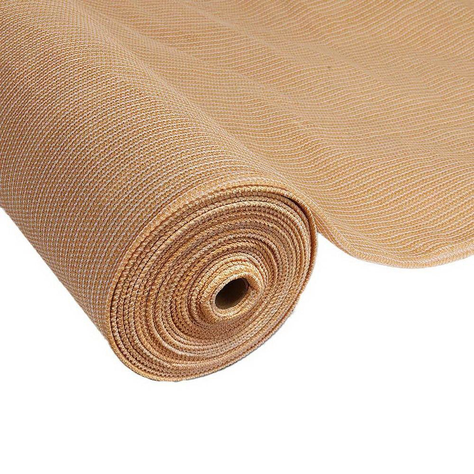 Instahut 50% Shade Cloth 1.83x20m Shadecloth Sail Heavy Duty Beige ...