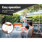 Instahut Retractable Folding Arm Awning Manual Sunshade 3Mx2.5M Grey ...