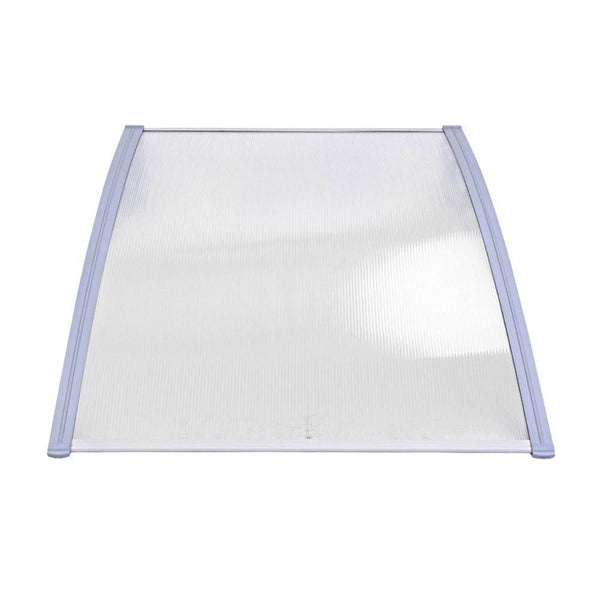 Instahut Window Door Awning Canopy 1.5mx2m Transparent Sheet Grey ...