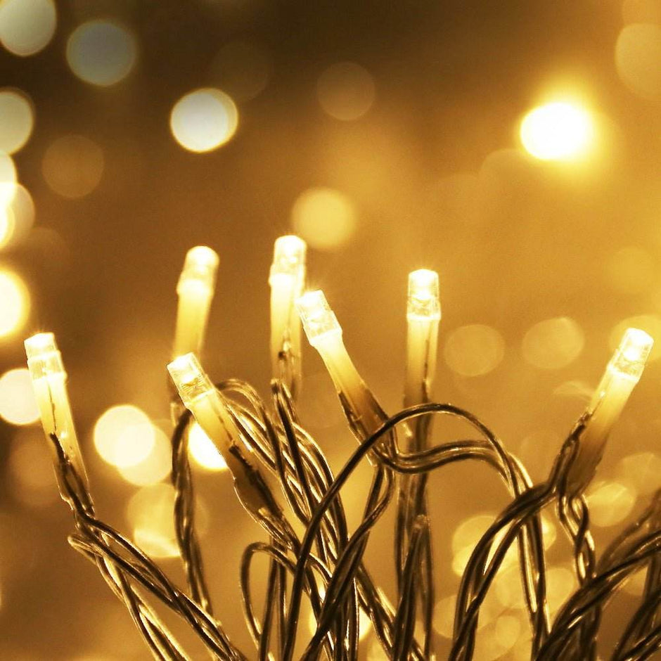 100M Christmas Lights String Fairy Light 500 LED Warm White Jingle ...