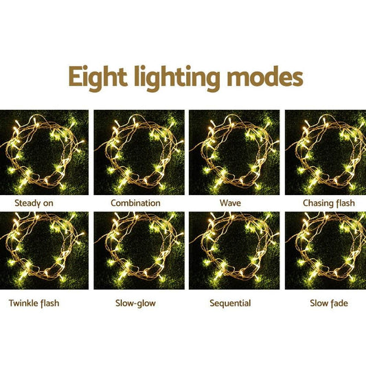 100M Christmas Lights String Fairy Light 500 LED Warm White Jingle ...