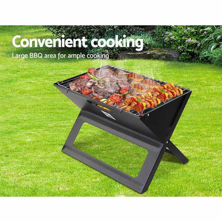 Notebook Portable Charcoal BBQ Grill - Outdoorium