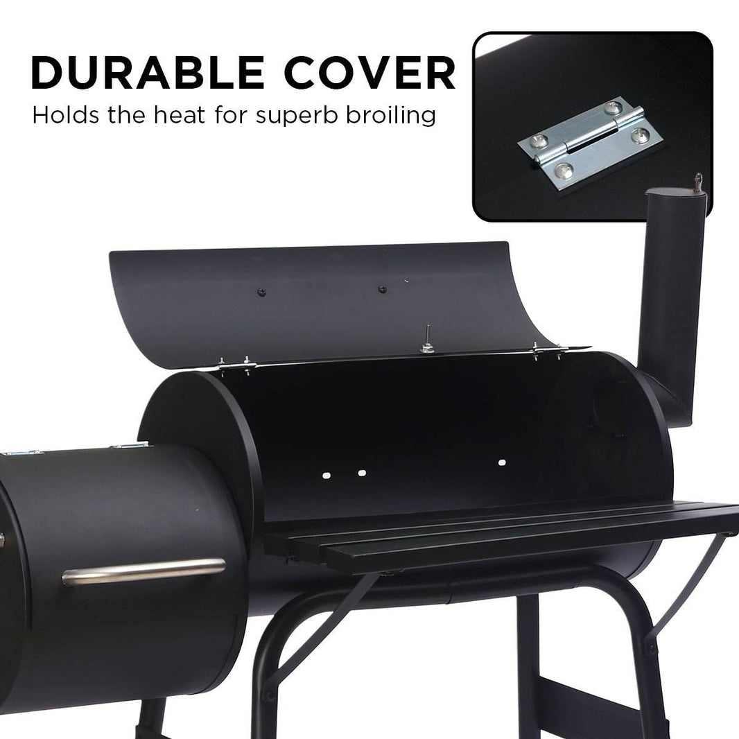 Wallaroo 2-in-1 BBQ Grill & Offset Smoker - Outdoorium